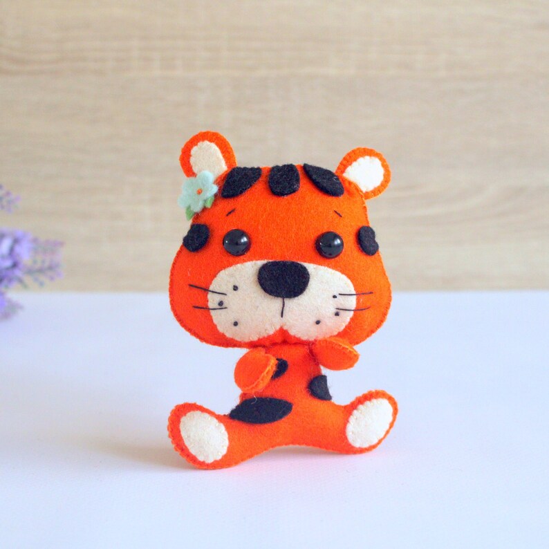 Felt Tiger Pattern SVG Felt Tiger Jungle Animal Ornament - Etsy