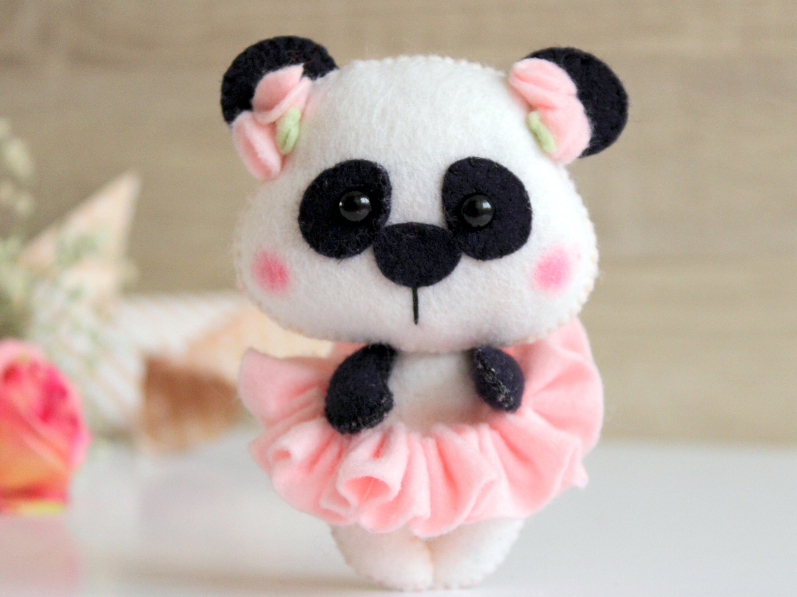 Felt Panda Pattern PDF Sewing Tutorial Panda Ornament Felt | Etsy