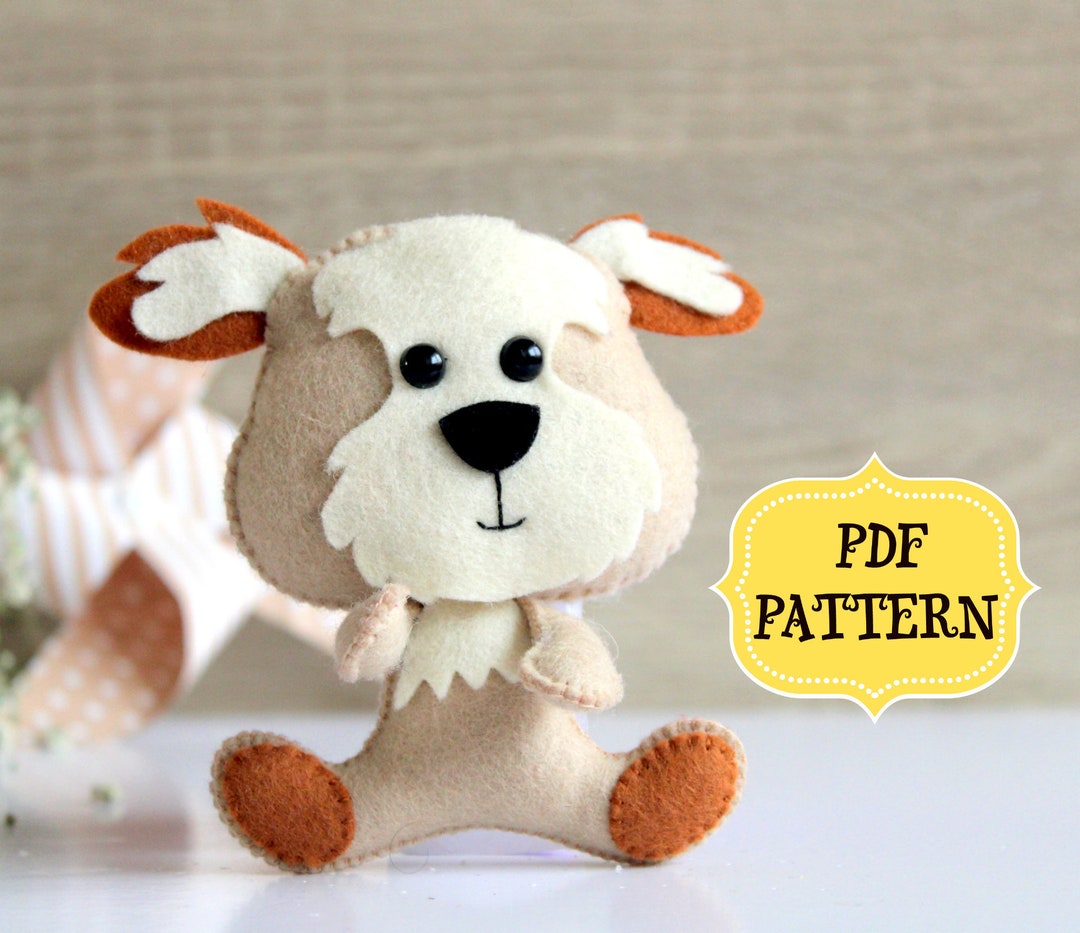 Pdf Pattern Felt Dog Ornament Nursery Decor Felt Dog Replica Baby ...
