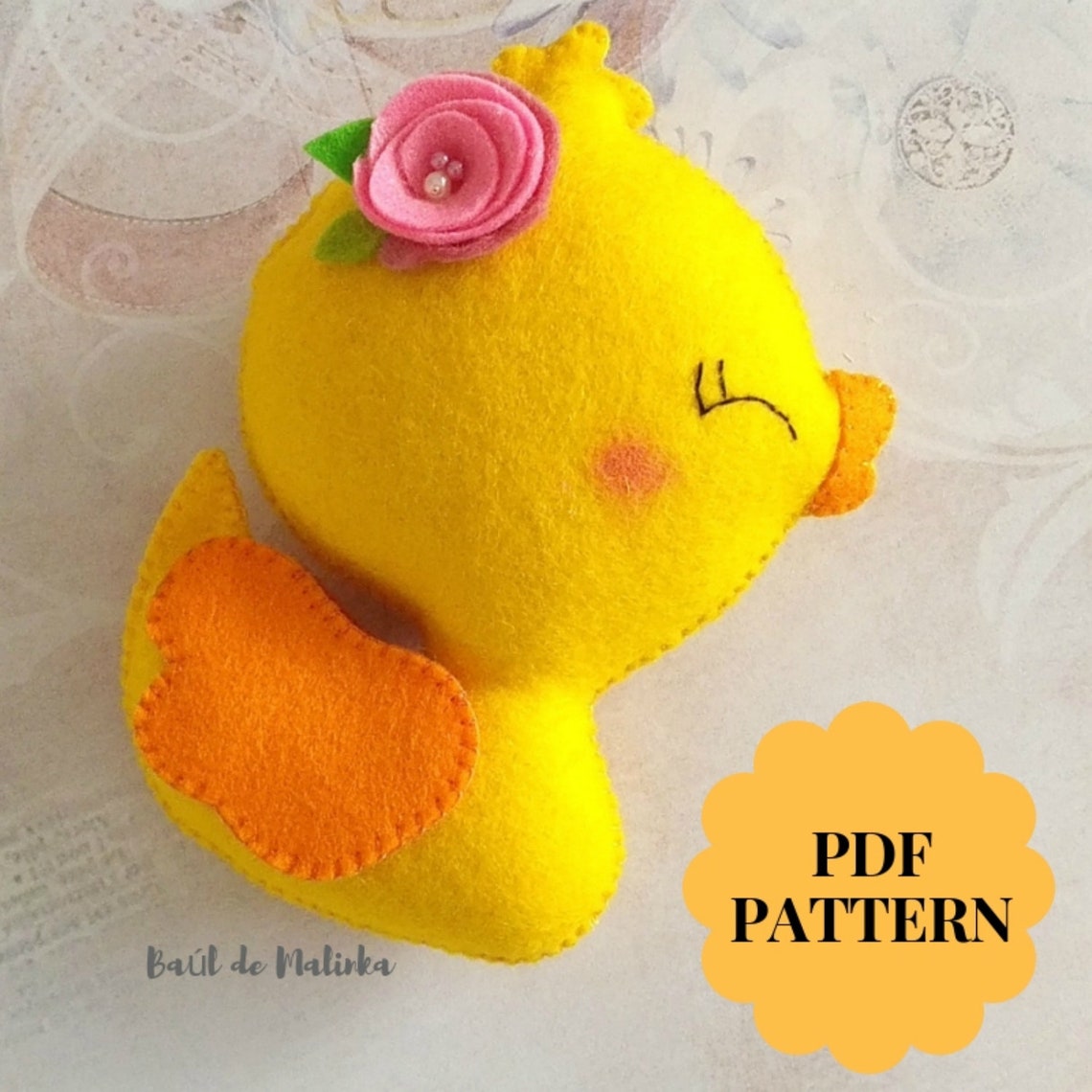 Felt Duck Pattern SVG Duck Pattern PDF Felt Pattern Felt - Etsy