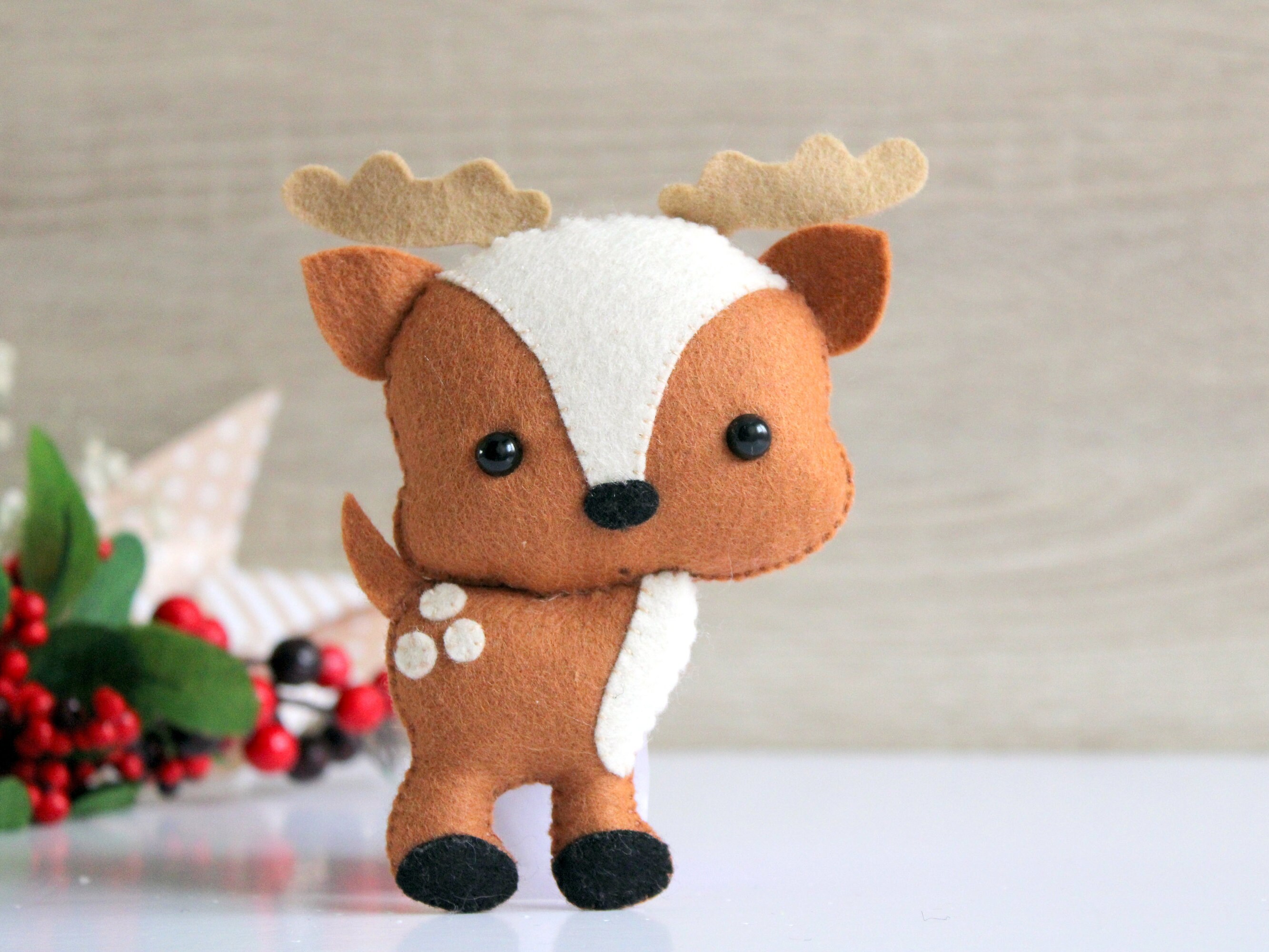 Felt Woodland Animal Deer PDF Pattern DIY Nursery Decor | Etsy