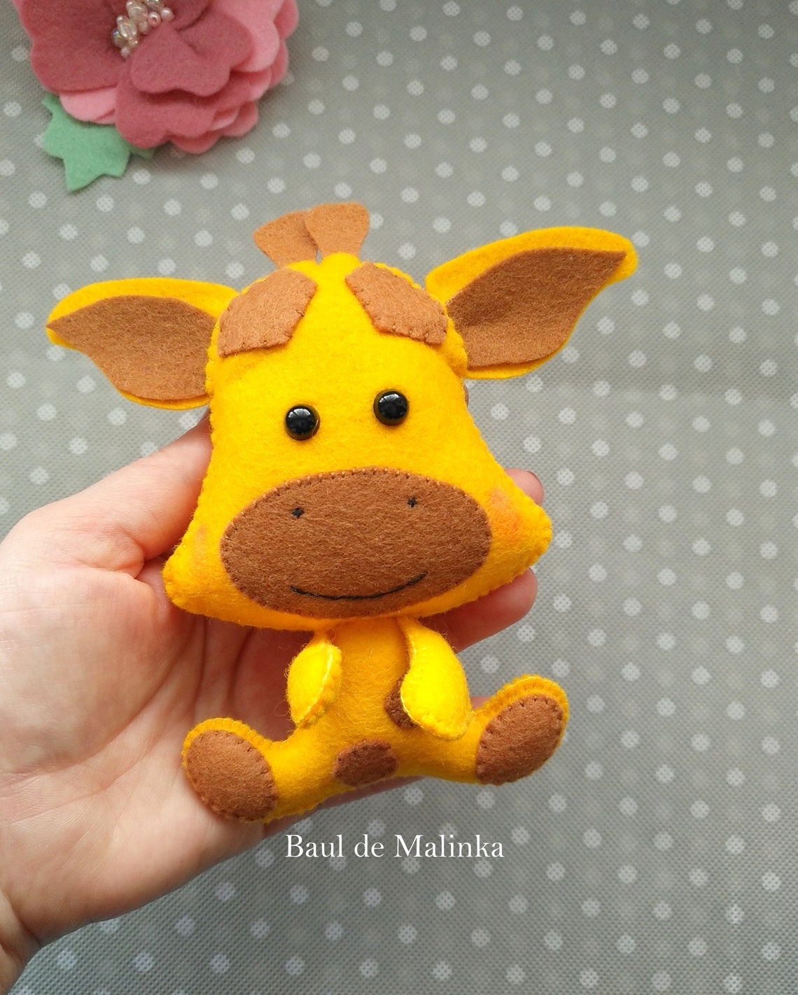 Felt Giraffe Pattern PDF Easy Tutorial Safari Ornament Sewing Tutorial ...