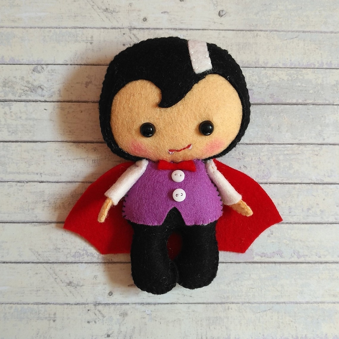 Dracula Doll Pattern Felt Dracula Ornament Halloween Pattern | Etsy