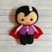 Dracula Doll Pattern Felt Dracula Ornament Halloween Pattern Dracula ...