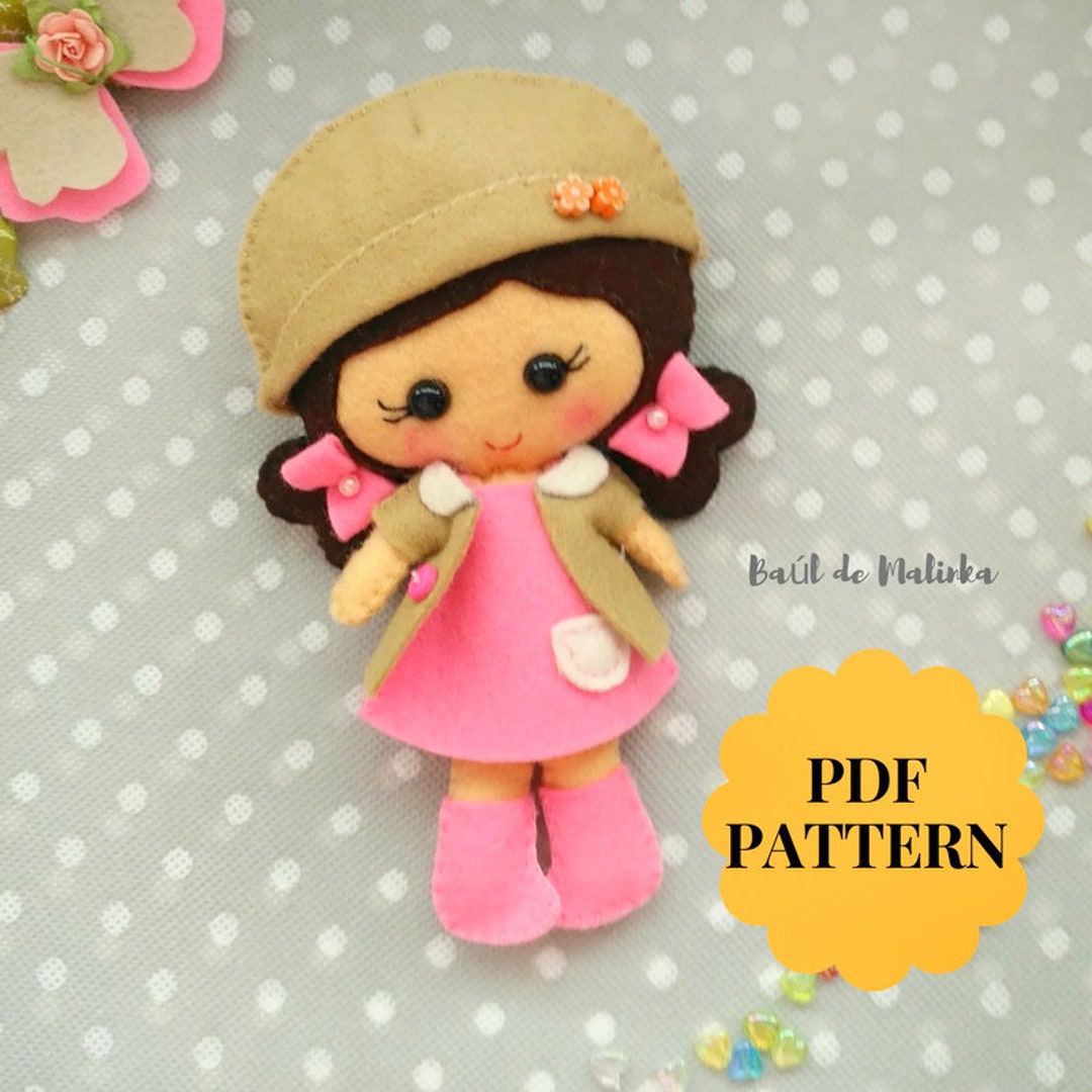 Felt Doll Pattern Pocket Doll PDF Cloth Doll Pattern Doll Clothes ...
