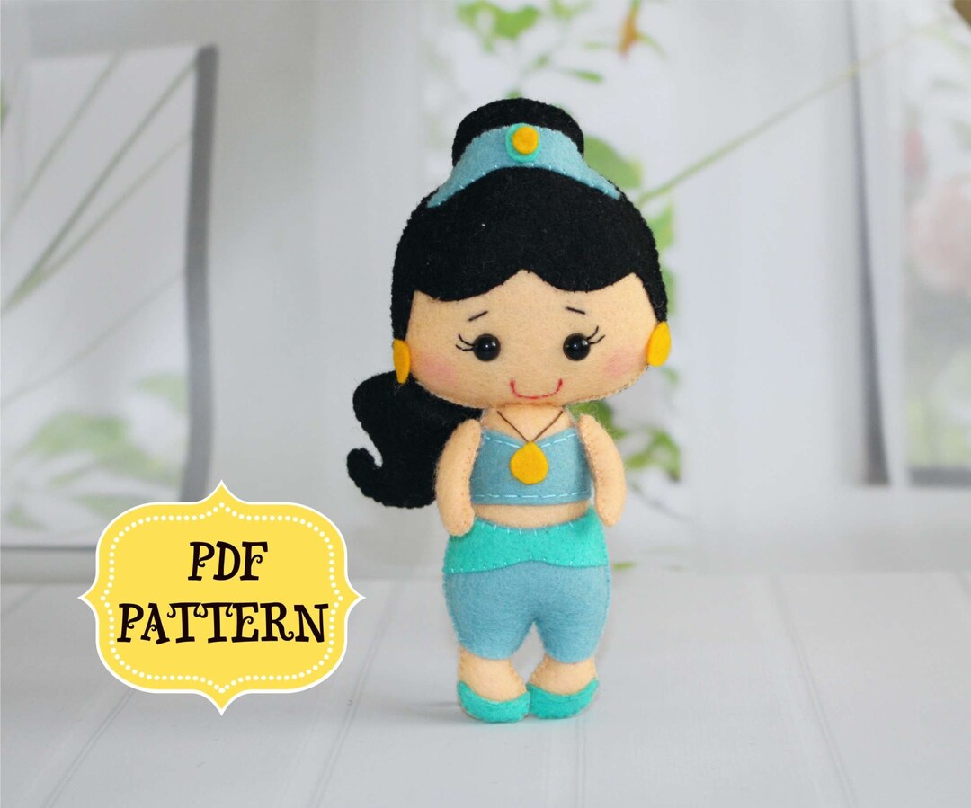 Felt Doll PDF Pattern, Princess Felt Pattern, Doll Sewing Tutorial ...