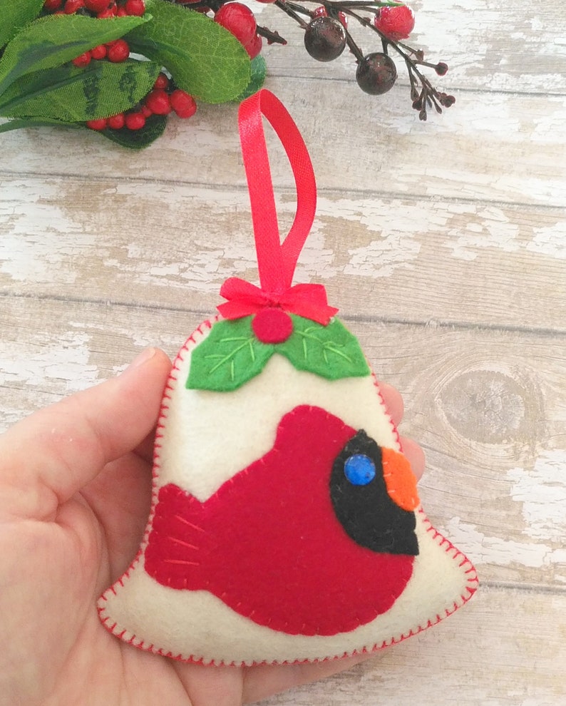 Set of 5 Christmas Bells Ornaments Felt Christmas Ornaments - Etsy