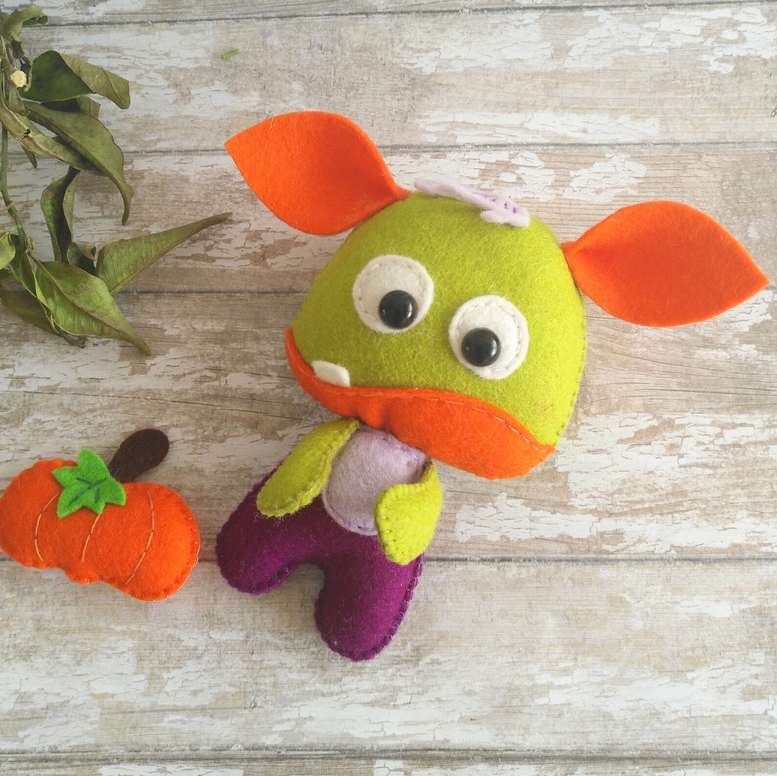 Monster Doll Pattern Felt Monster Ornament Halloween Pattern Creepy ...