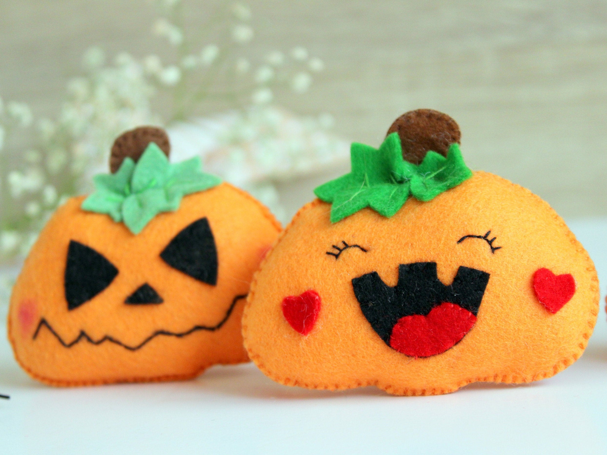 Halloween felt pattern Jack o Lantern felt pattern PDF sewing | Etsy