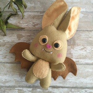 Felt Bat Pattern Halloween Bat Ornament Felt Bat Toy Sewing PDF Pattern ...