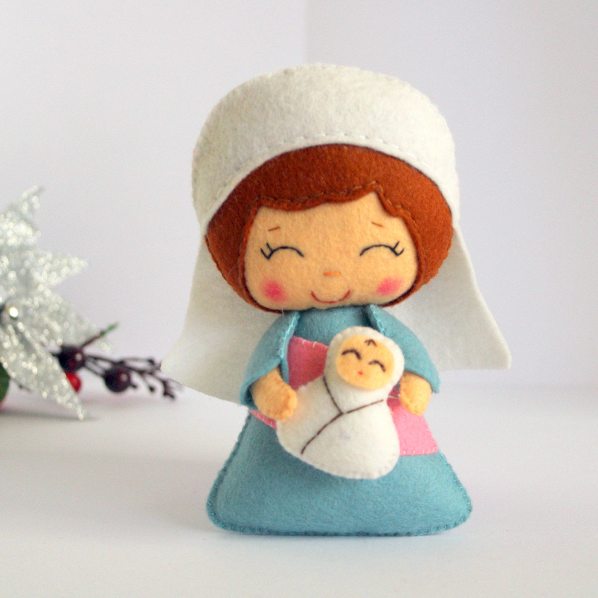 Felt Nativity Scene Pattern the Holy Family PDF Pattern Felt | Etsy