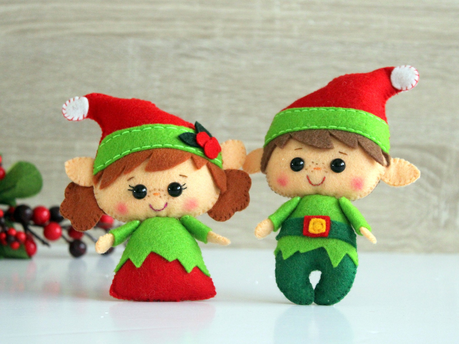 Christmas Elf Felt Pattern Santa Helper Pattern Christmas | Etsy