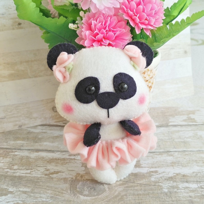 Felt Panda Pattern PDF Sewing Tutorial Panda Ornament Felt | Etsy