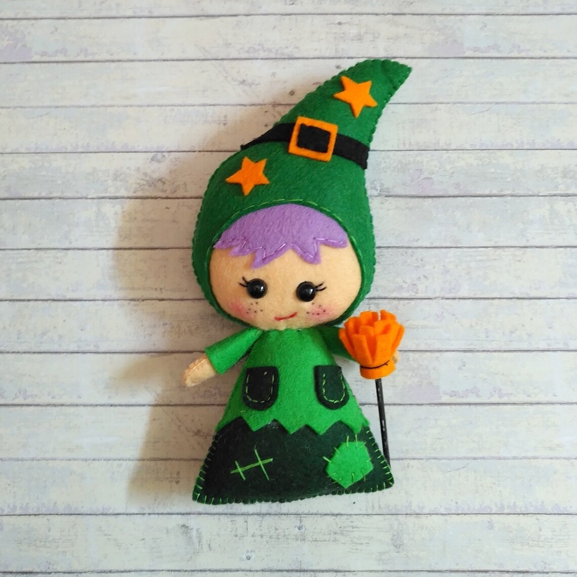 Felt Witch Doll Halloween Decor PDF Witch Felt Pattern Witch - Etsy