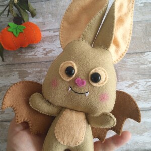 Felt Bat Pattern Halloween Bat Ornament Felt Bat Toy Sewing PDF Pattern ...