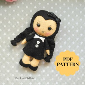 Felt Wednesday Addams Doll Sewing Pattern (PDF) - Etsy