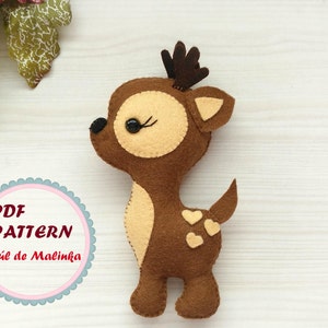 Felt Deer Woodland Pattern Felt Sewing Deer PDF Tutorial DIY Deer ...