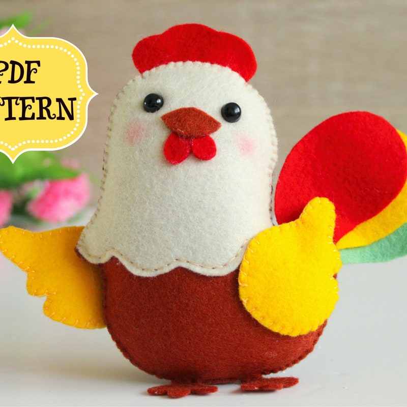 Felt Rooster - Etsy