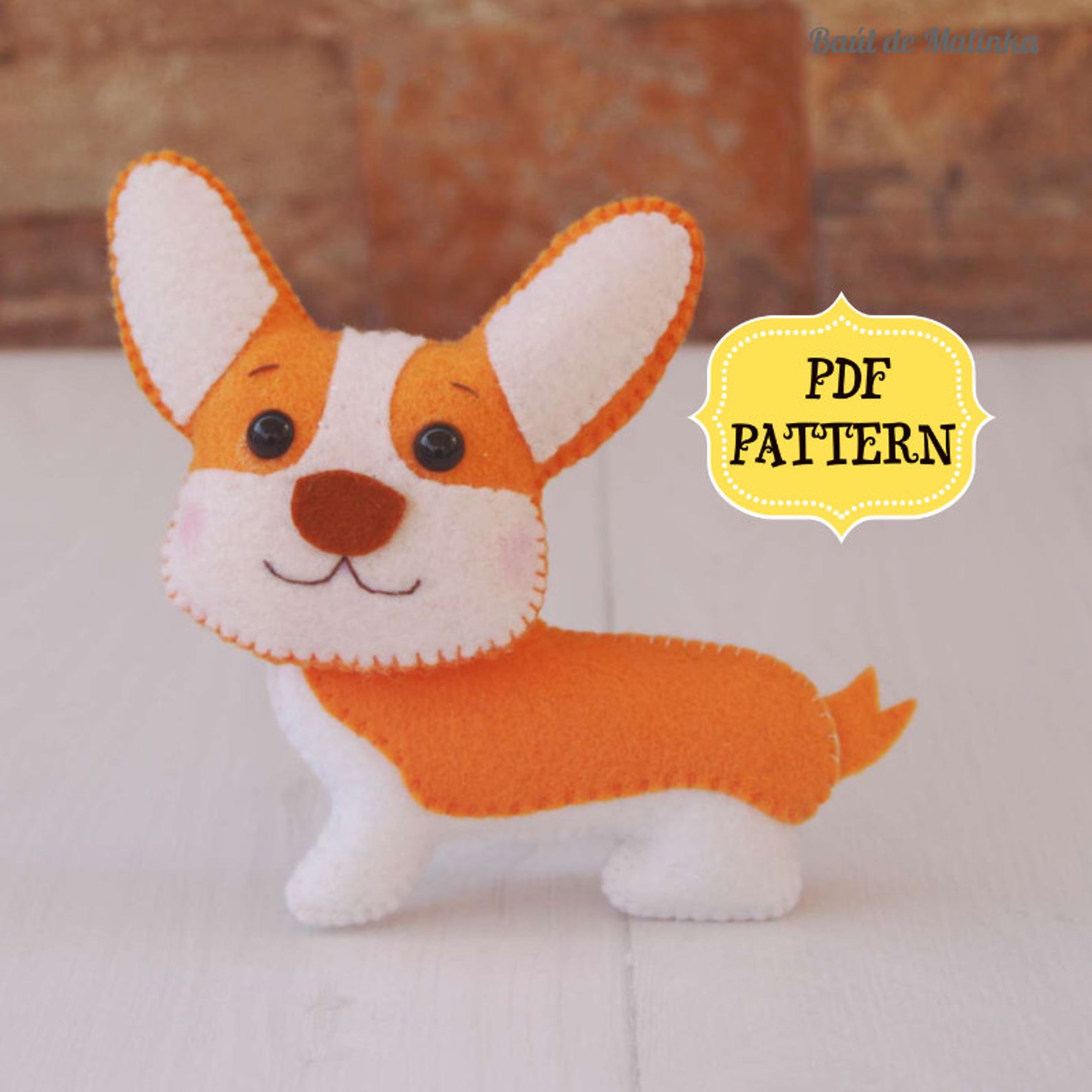 Felt Dog SVG Pattern Felt Corgi Pattern Easy Sewing PDF - Etsy