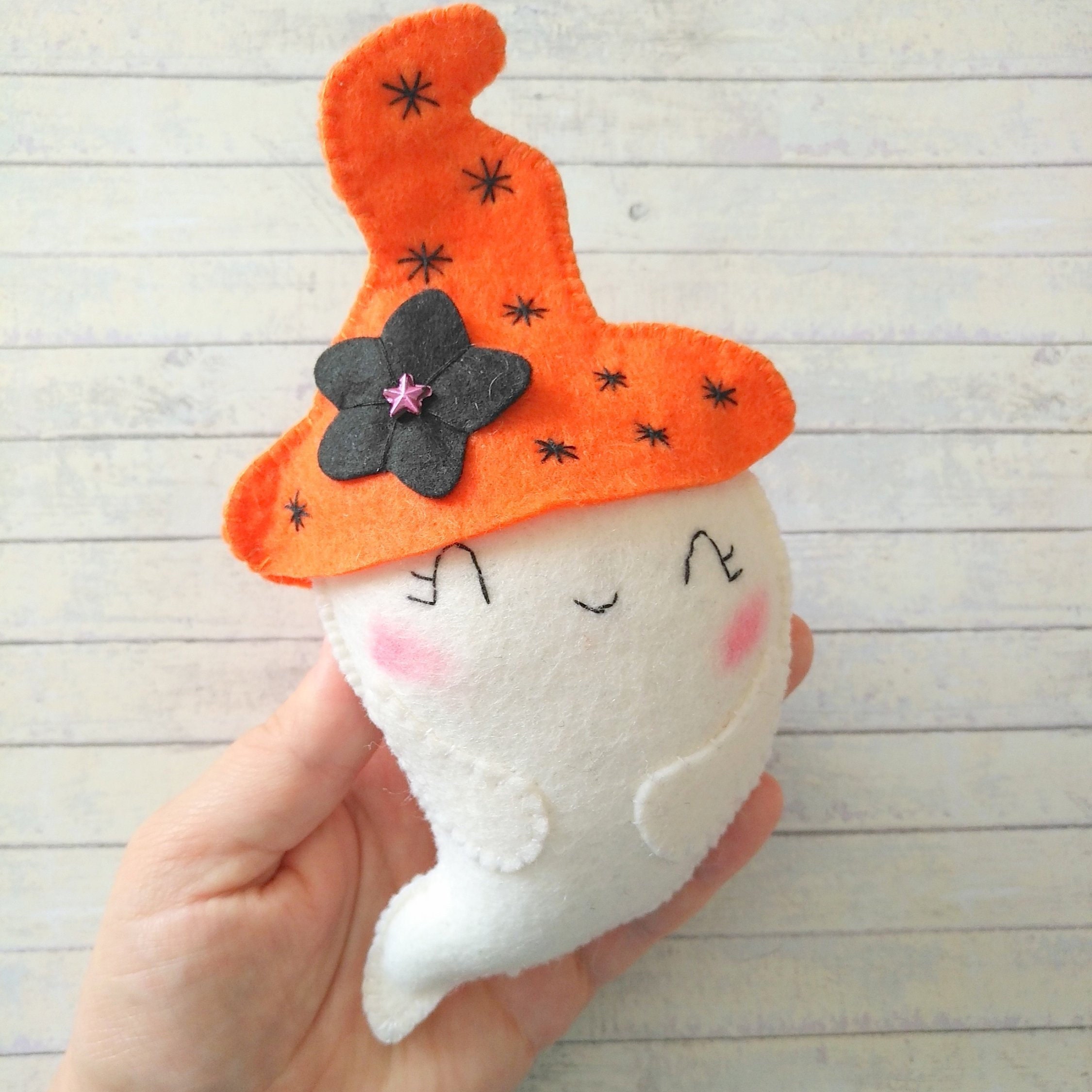 Felt Ghost PDF Pattern Halloween Ghost Felt Ornament Pattern | Etsy