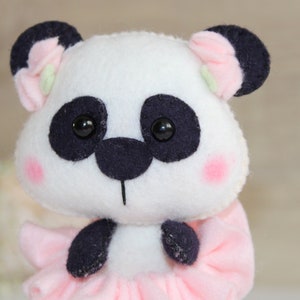 Felt Panda Pattern PDF Sewing Tutorial Panda Ornament Felt Animals ...