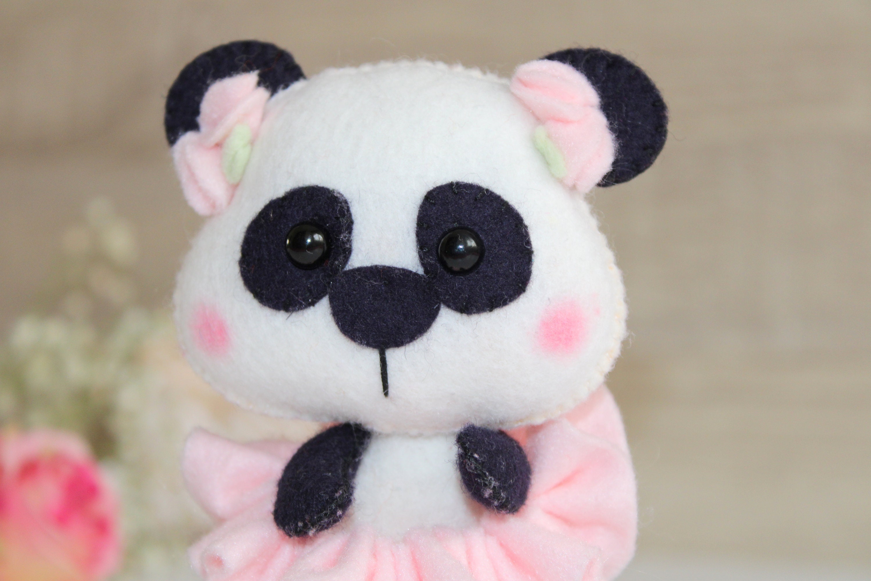 Felt Panda Pattern PDF Sewing Tutorial Panda Ornament Felt | Etsy