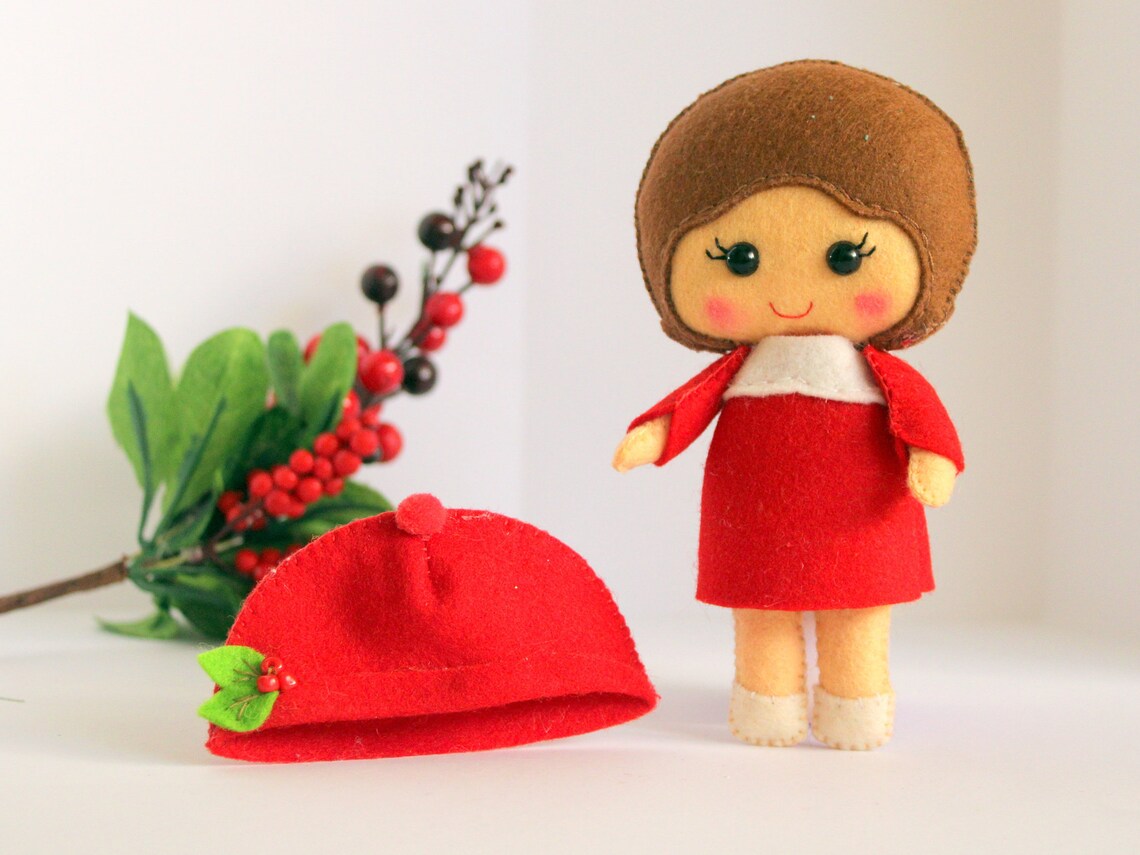 Felt Doll Pattern DIY Doll Pattern Stuffed Doll Pattern | Etsy