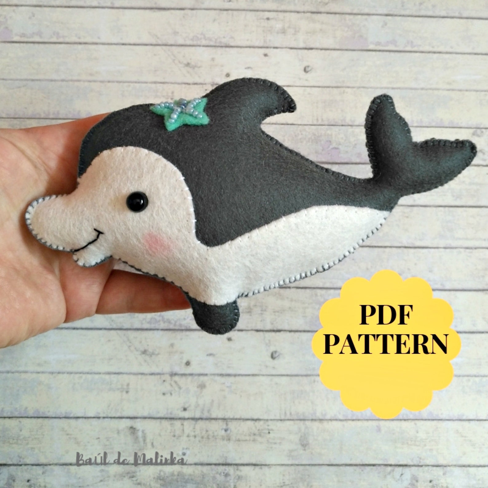 Felt Dolphin Pattern Sea Animals Sea Creatures Felt Mobile - Etsy