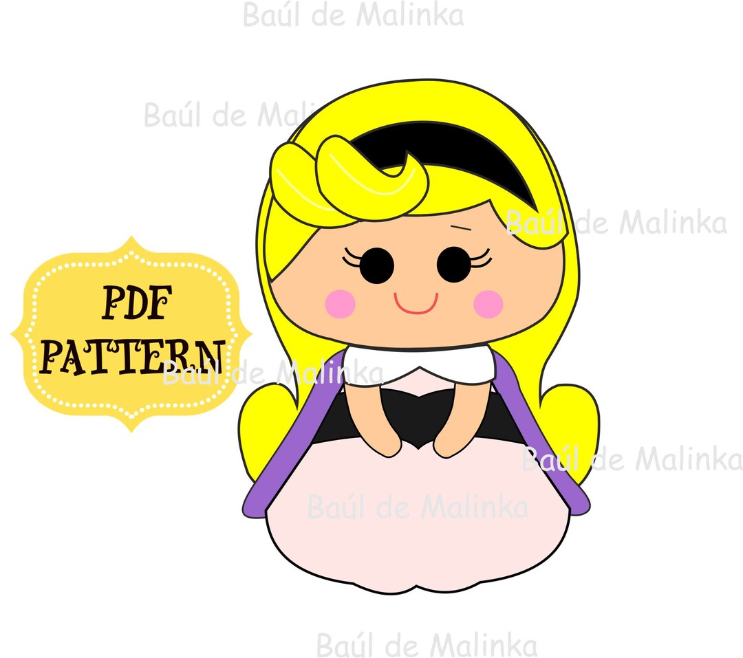 Princess Aurora Pattern Felt Princess Doll Pattern PDF Doll Pattern ...