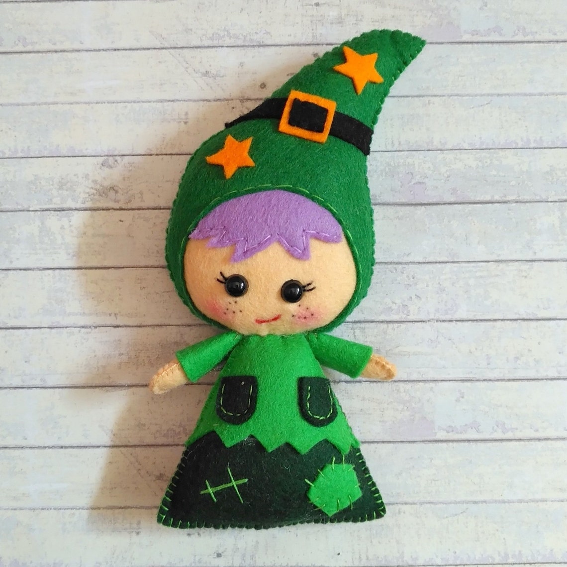 Felt Witch Doll Halloween Decor PDF Witch Felt Pattern Witch - Etsy