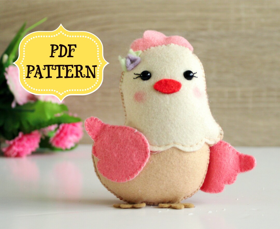 Cute Easter Chicken Pattern PDF Easter Pattern Easter Bird Pattern ...