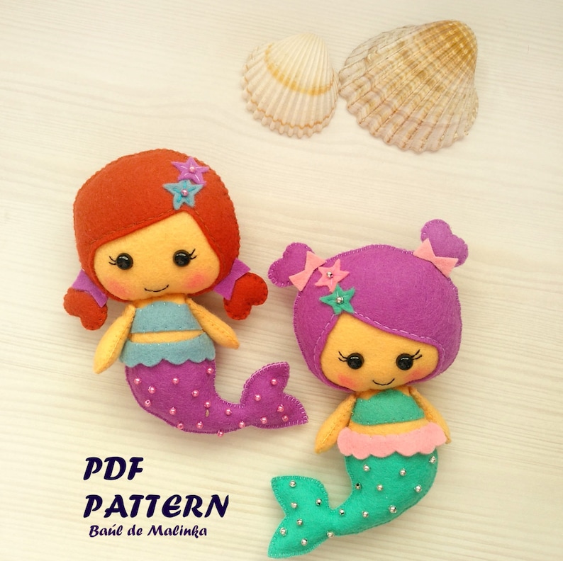 Felt Mermaid Pattern Felt Mermaid Doll Felt Mermaid Ornament - Etsy Ireland