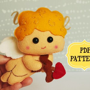 Cupid Pattern Cute Valentines Day Pattern Felt Cupid Pattern Angel ...