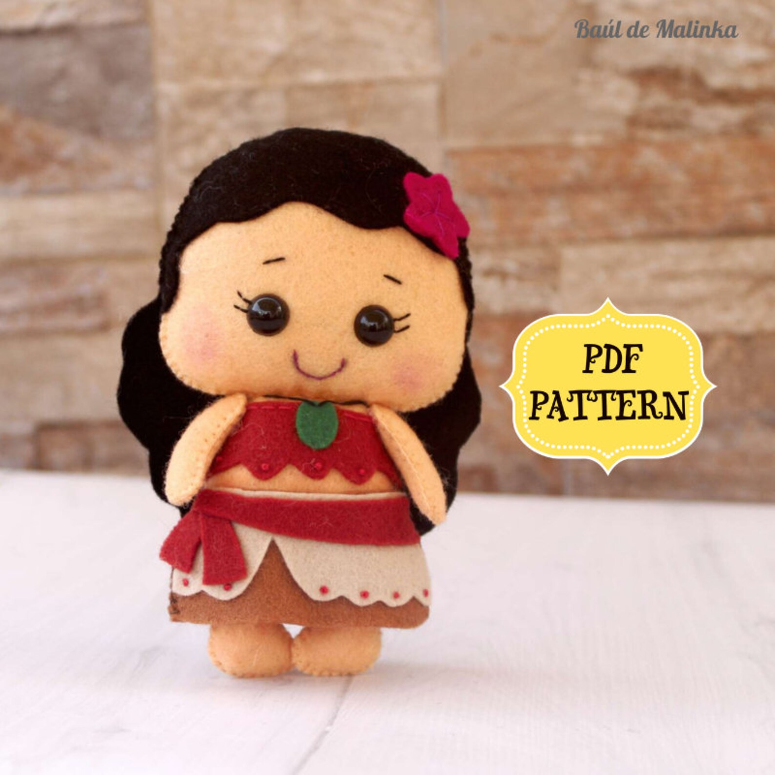 Felt Doll PDF Pattern Princess Felt Pattern Doll Sewing - Etsy