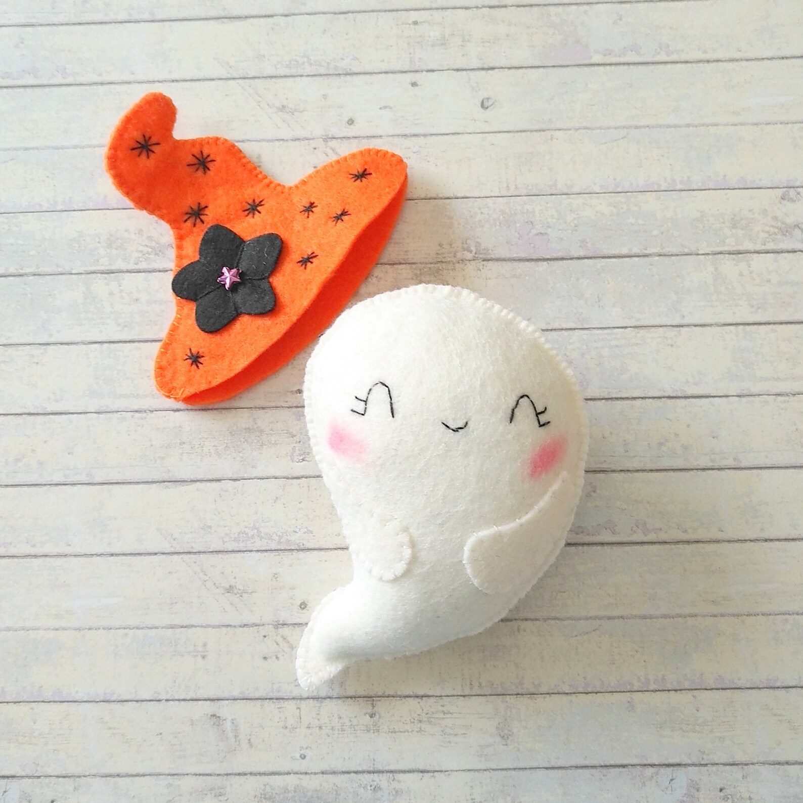 Felt Ghost PDF Pattern Halloween Ghost Felt Ornament Pattern | Etsy