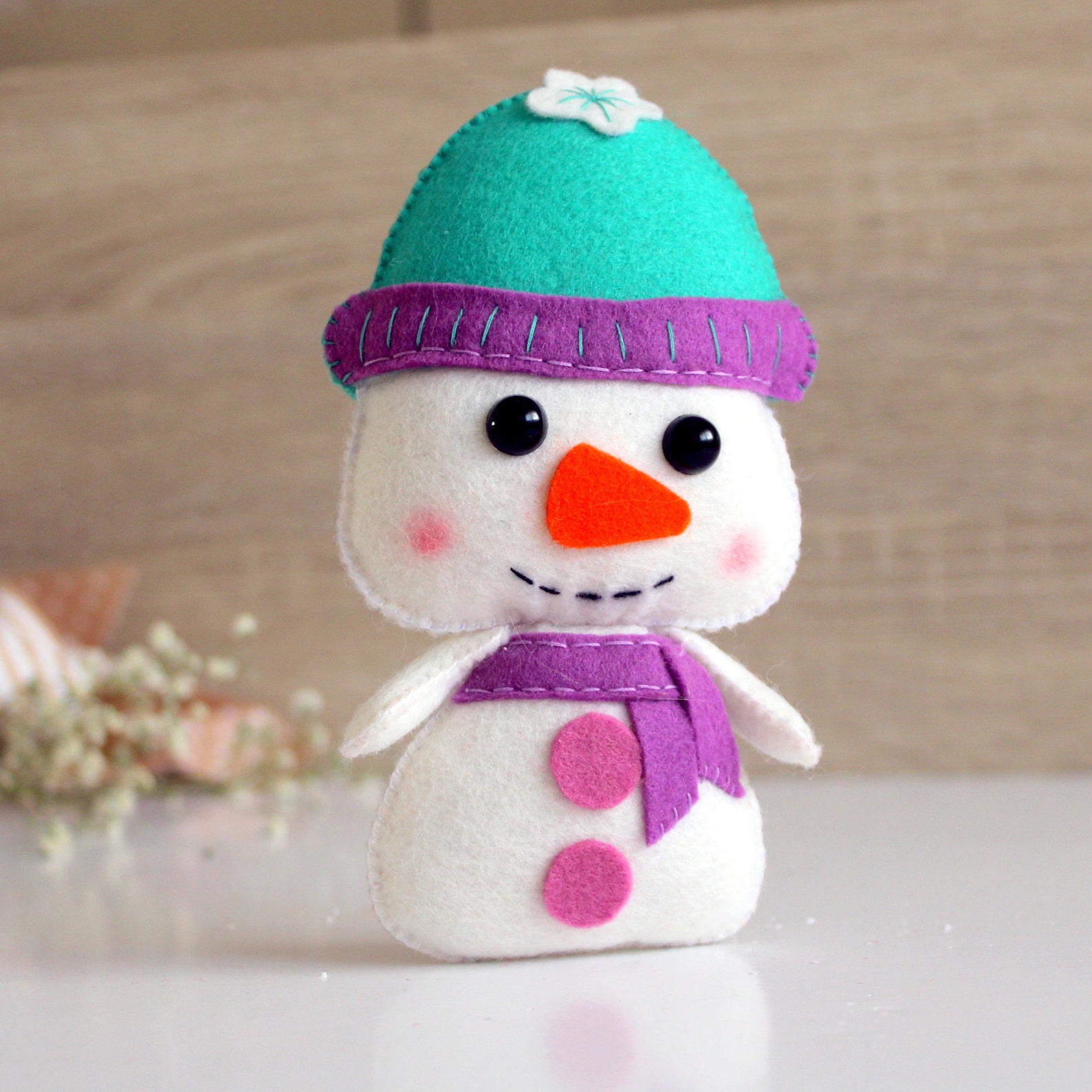 Snowman Ornament Christmas Pattern Felt Snowman Pattern PDF - Etsy