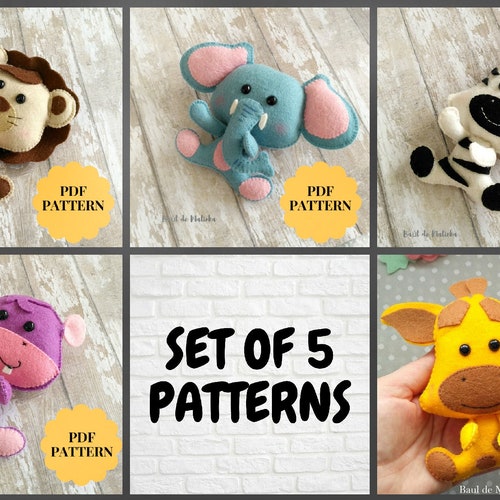 Felt Giraffe Pattern PDF Easy Tutorial Safari Ornament Sewing - Etsy