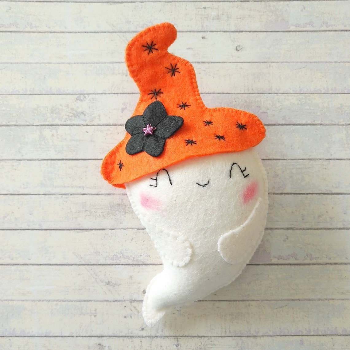 Felt Ghost PDF Pattern Halloween Ghost Felt Ornament Pattern | Etsy