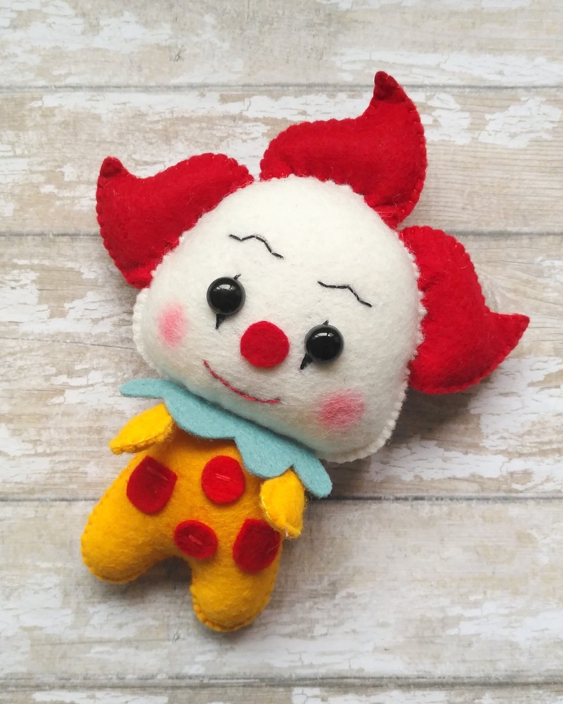 Halloween Felt Ornament Pennywise Clown Felt Pattern Felt - Etsy