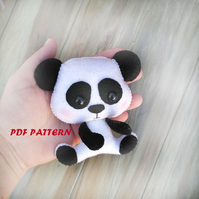 Felt Panda Pattern PDF Tutorial Panda Sewing Tutorial DIY Felt | Etsy
