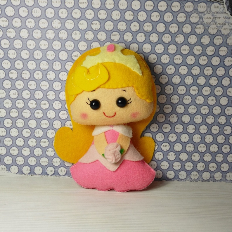 Princess Aurora Pattern Felt Princess Doll Pattern PDF Doll - Etsy