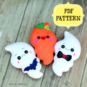 PDF Pattern, Ghost Felt Pattern, Felt Ornament Sewing Tutorial ...