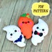 PDF Pattern, Ghost Felt Pattern, Felt Ornament Sewing Tutorial ...