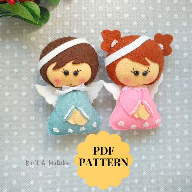 PDF Pattern Angels Felt Pattern Felt Ornament | Etsy
