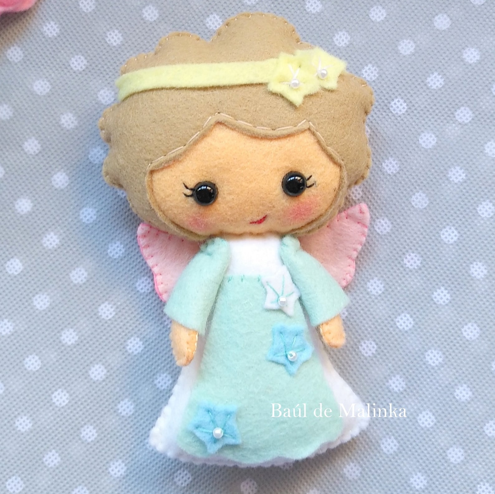 Felt angel ornament pattern Felt doll sewing tutorial Angel | Etsy