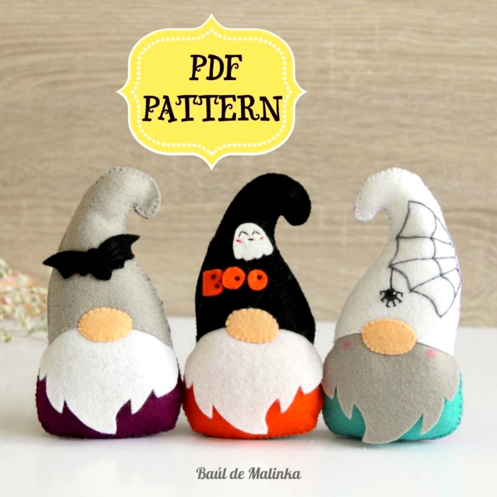 Felt Gnome Ornament Pattern Felt Halloween Ornaments Tomte - Etsy