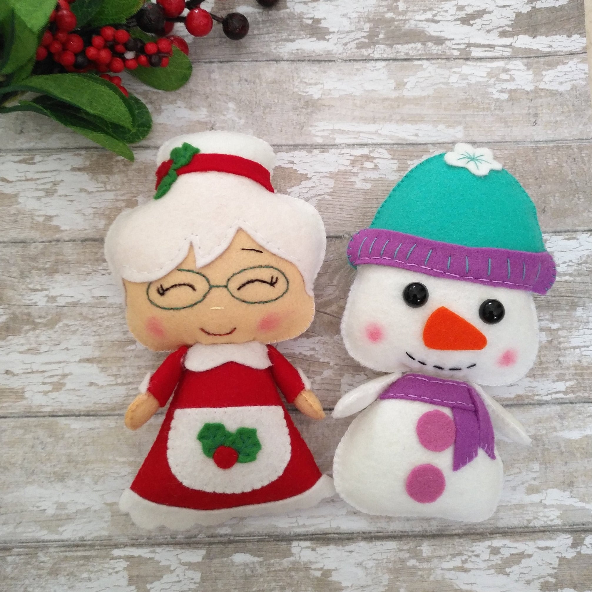 Felt Snowman ornament Christmas snowman pattern Felt Snowman | Etsy