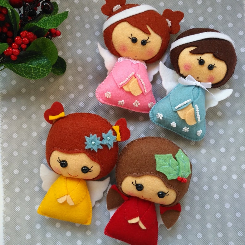 PDF Pattern Angels Felt Pattern Felt Ornament | Etsy