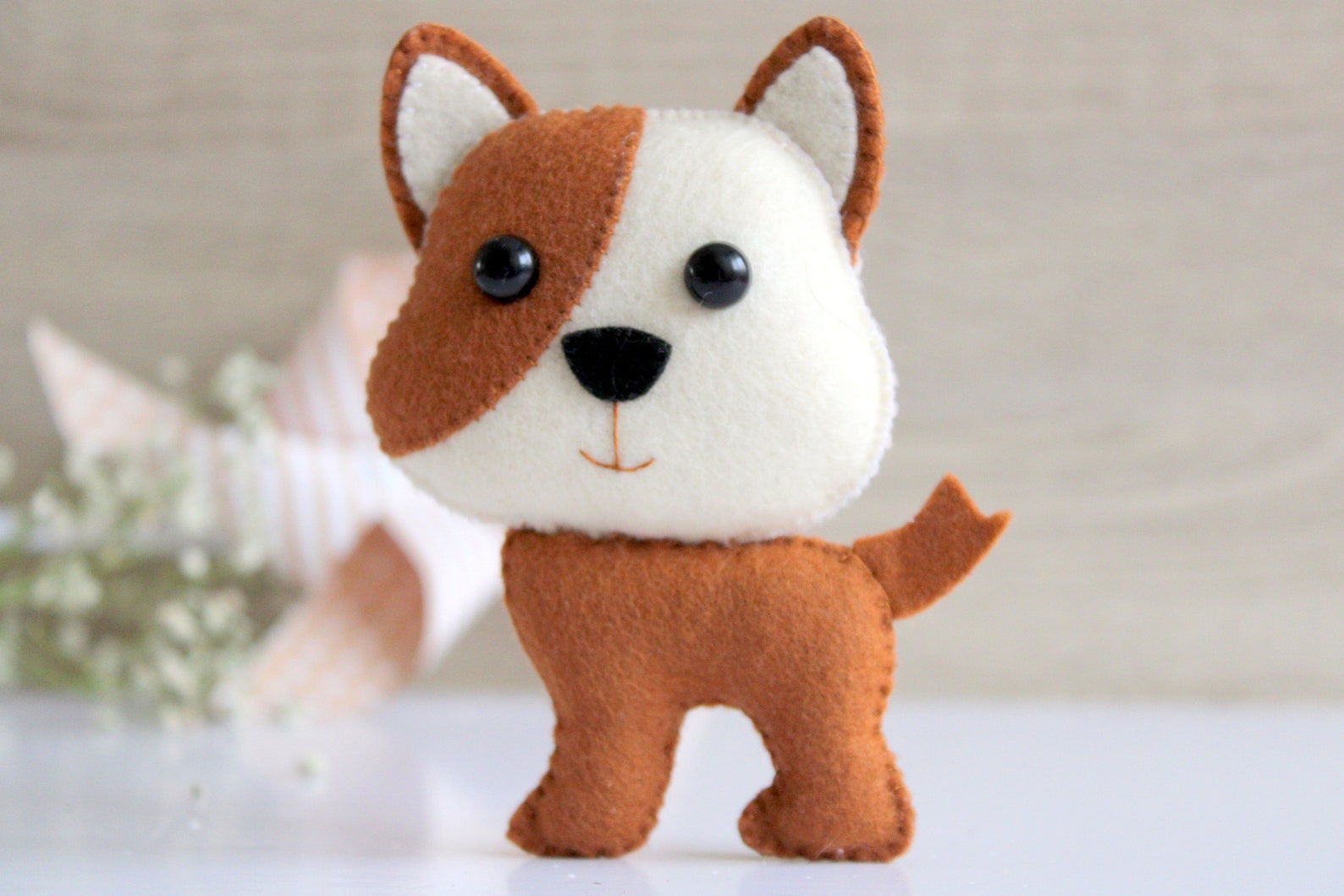 Dog Felt Pattern Felt Dog PDF Tutorial Baby Mobile Toy Nursery - Etsy