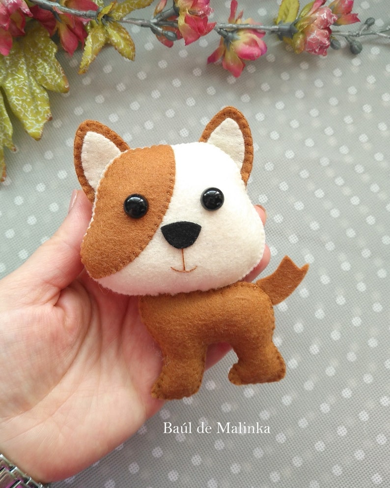 Dog Felt Pattern Felt Dog PDF Tutorial Baby Mobile Toy Nursery | Etsy